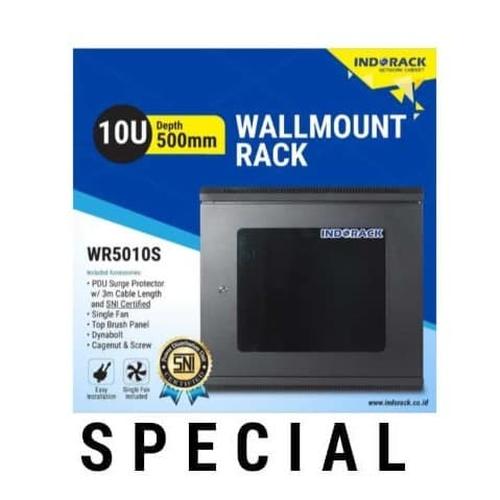 Jual Rack Server INDORACK WR5010S-10U Wallmount Depth 500mm Single Door 19" - Kota Bekasi ...
