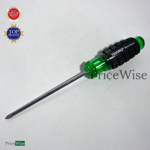 Jual Obeng Plus Gagang Karet PH2 x 150mm (6) Tekiro / Obeng Tekiro Gg ...