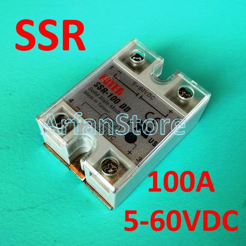 Jual SSR 100A DC 5V - 60V DD Solid State Relay Input DC 3 - 32V ...