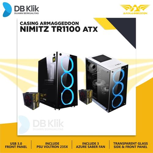 Promo Casing PC Gaming Armaggeddon Nimitz TR1100 Include 3 Fan Maldives ...