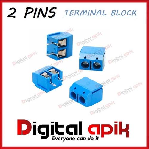 Jual Terminal Block 2 Pin 2P Screw Biru Pitch 5mm Skrup Blok - Blue 2 ...