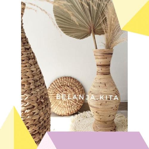 Jual Guci rotan natural vas bunga rotan home decor - Kab. Bantul ...