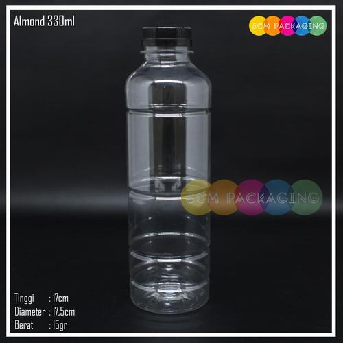 Jual Botol plastik almond almon 330ml untuk kemasan minuman kopi jus ...