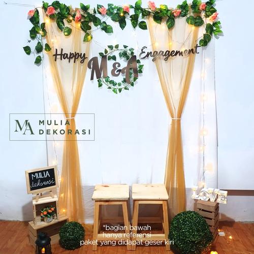 Jual Dekorasi Lamaran Backdrop Nikahan PhotoBooth DIY Paket Pesta Mulia ...