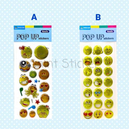 Jual Stiker Timbul Pop Up Sticker Gambar Tempel Anak Smiley Emoticon ...