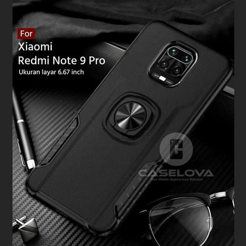 Jual Case Xiaomi Redmi Note 9 Pro Note 9s Max Hardcase Ring Carbon ...