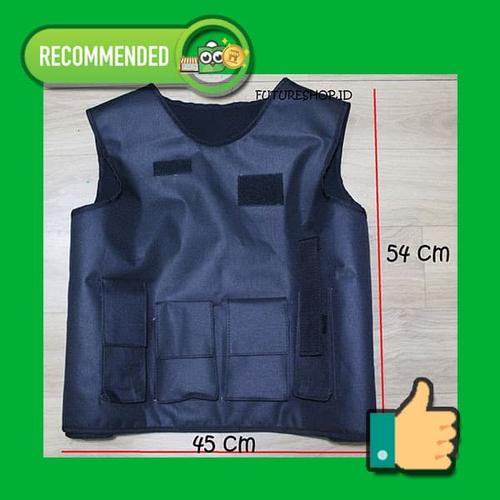 Jual Rompi Tactical Hitam Solid dengan 4 Kantong Utama Berbahan Tebal ...