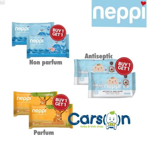 Jual Neppi Baby Wipes isi 50s buy 1 free 1 / Wet Tissue Basah - BIRU ...