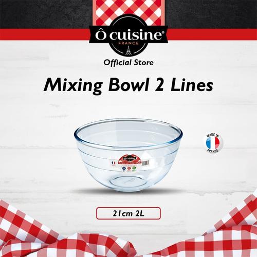 Promo Mangkok Kaca Ocuisine Glass Prepware Mixing Bowl 2 Lines 21Cm 2L - Good Stock - Kota ...