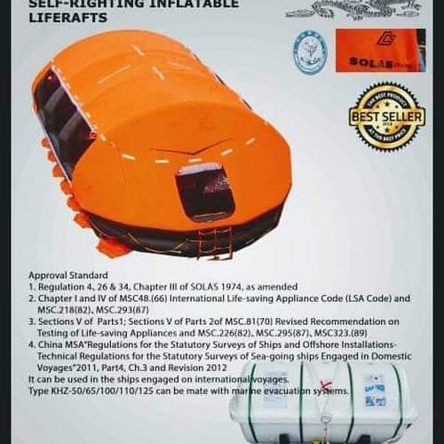 Jual Inflatable Liferaft Youlong Type Kha Lengkap 6 Sampai 100 Person ...
