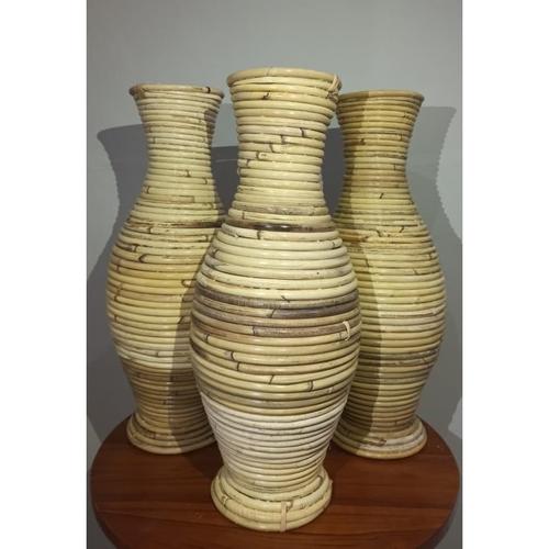 Jual Pot Rotan | Pot Guci | Vas guci Tempat Bunga dari Rotan Tinggi 50 ...
