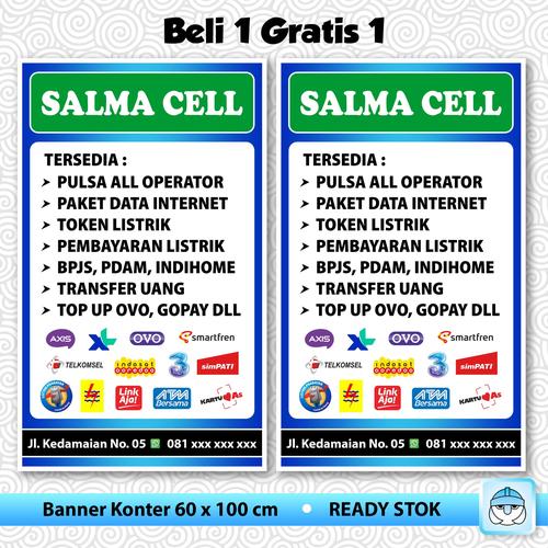 Jual BANNER SPANDUK PULSA BACKDROP BELI 1 GRATIS 1 - Kab. Jombang ...