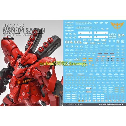 Jual Water Decal RG Sazabi Gundam by G-REWORK - Kab. Bandung ...