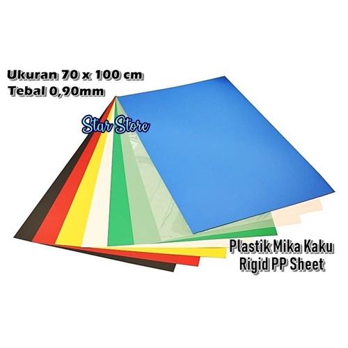 Jual Plastik Mika PP Bahan Topi APD / Bahan Spakbor 70cm x 100cm x 0.90mm - 1mm, Transparan Doff ...