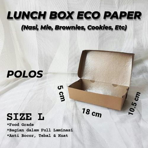 Jual Paper Box Lunch Polos Ukuran L / Kotak Makan Kertas - Jakarta ...