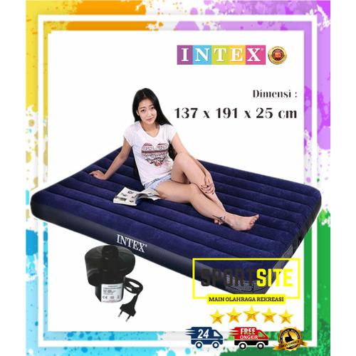 Jual Intex Dura Beam Double Fiber Matras. Kasur Ranjang Angin Pompa Tiup - Kasur Abu-abu ...