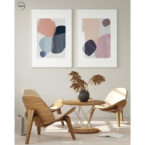 Jual Lukisan Dinding Set - Wall Decor - Art Print - Graphic Pastel ...