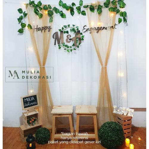 Jual Dekorasi Lamaran Backdrop Nikahan PhotoBooth DIY Paket Pesta Mulia ...