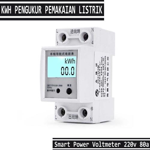 Jual KWH Pengukur Pemakaian Listrik LCD Smart Power Voltmeter 220V 80A - Kota Depok - Tukura ...