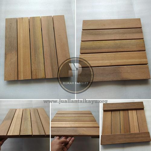 Jual Decking Tile Lantai Kayu Asli Bengkirai ukuran 30x30cm - Pool Deck ...