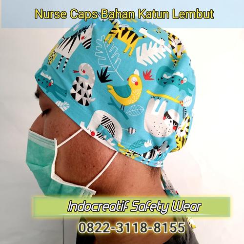 Jual Topi Operasi Dokter Bidan Perawat Karakter / Nurse Cap / Penutup ...