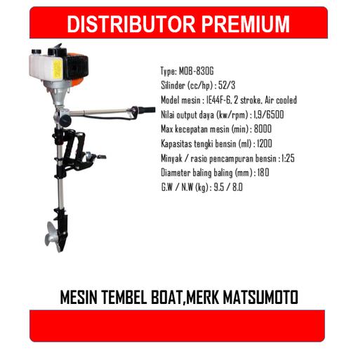 Jual Mesin Tempel Perahu Outboard 3 Pk Matsumoto - Jakarta Barat ...