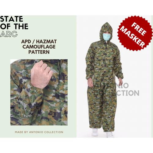 Jual (FREE MASKER) Hazmat APD Suit Loreng Muda / Baju Safety CoverAll ...
