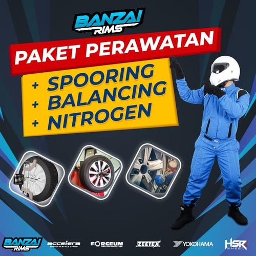 Jual Spooring 3D Balancing Nitrogen Paket Banzai Rims untuk Mobil (4 ...