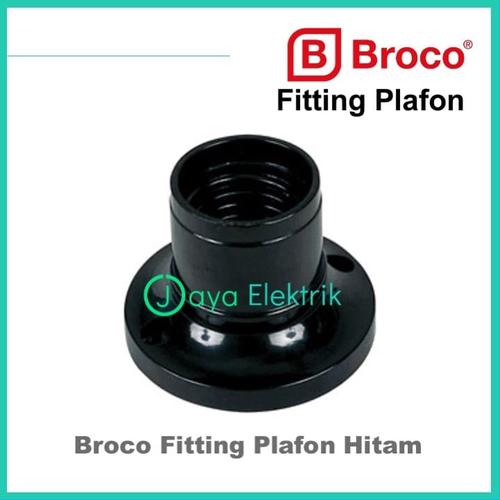 Jual BROCO FITTING PLAFON BULAT HITAM GROSIR MURAH CEILING FITING ...