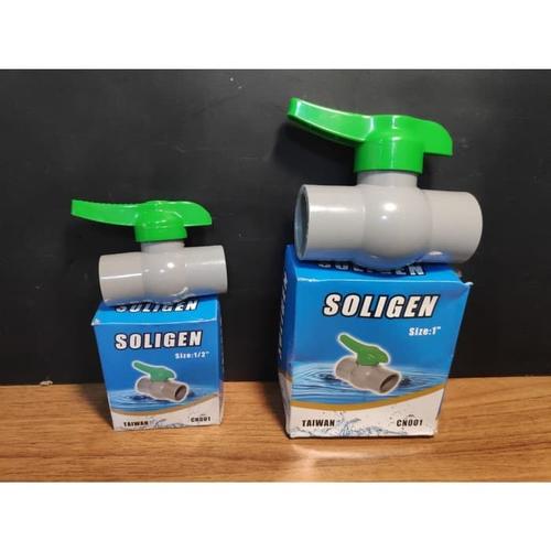 Jual Ball Valve SOLIGEN CN001 PVC 1/2 - 1 Inch Kran Stop - 1 INCH - 3.4 ...