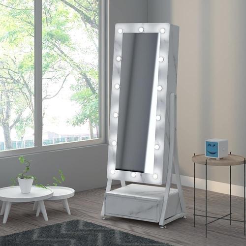 Jual Meja rias lemari cermin lampu minimalis modern Marble putih ...