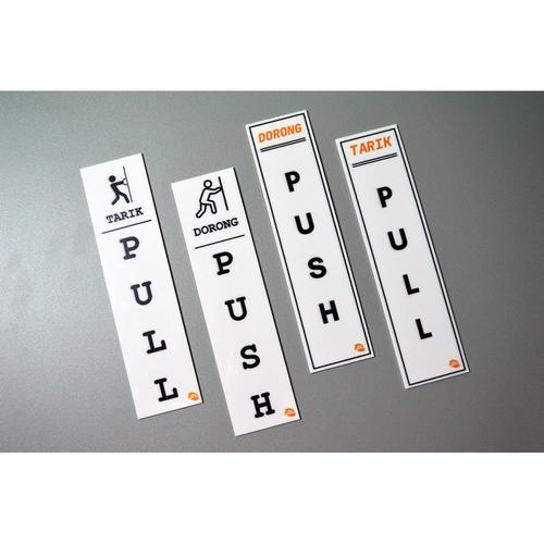 Jual Sign label push pull UV Print / sign board - PUSH 1 - Kota ...