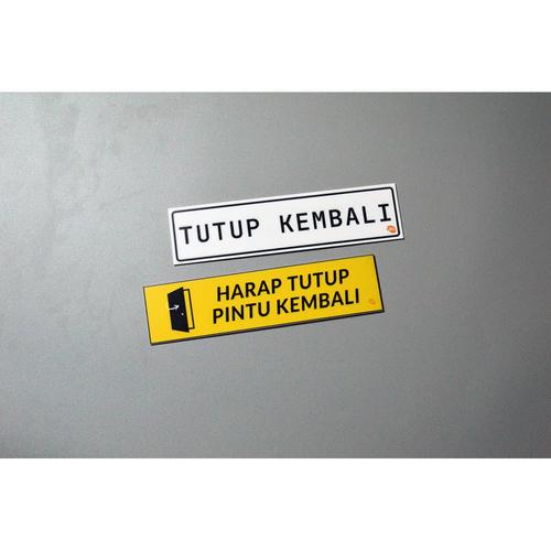 Jual Sign label tutup pintu kembali UV PRINT / Sign board harap tutup ...