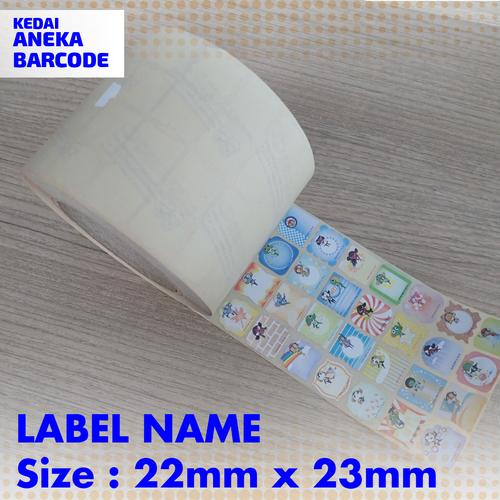 Jual Cetak Stiker Label Nama Anti Air Gambar Karakter KERORO isi 48 pcs ...