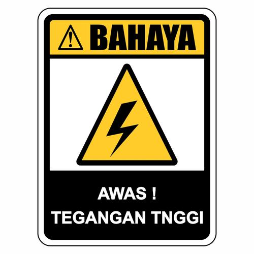 Promo Rambu K3 Bahaya Listrik Tegangan Tinggi 45cm x 60cm Plat ...