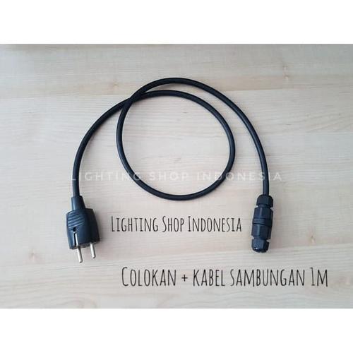 Jual Colokan listrik + kabel sambungan waterproof 1mtr (kabel bisa ...