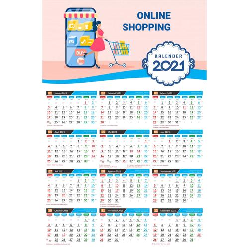 Jual Kalender Dinding 1 Tahunan (12 bulan) 2021 Custom Foto bisa satuan ...