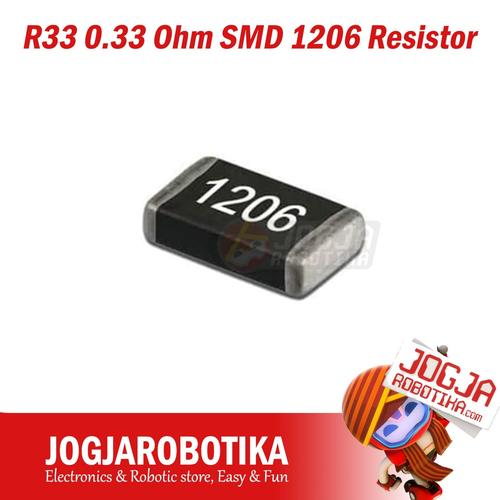 Jual R33 0.33 Ohm SMD 1206 Resistor - Kab. Sleman - Jogjarobotika ...