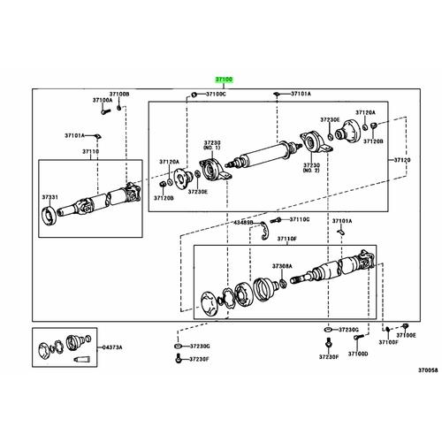 Jual SHAFT PROPELLER joint kopel 37100-48010 ORI RX300 HARRIER ...