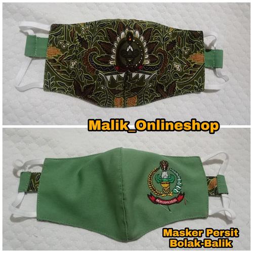 Jual Masker persit bolak balik, Batik Logo tengah/Psk hijab Bordir ...