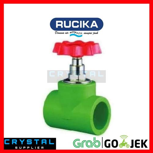 Jual STOP KRAN PUTAR PPR RUCIKA 1/2" inch GREEN Gate Straight Way Valve ...