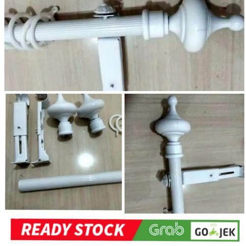 Jual REL / TIANG / BATANG gorden rollet garis putih - PUTIH KOMPLIT ...