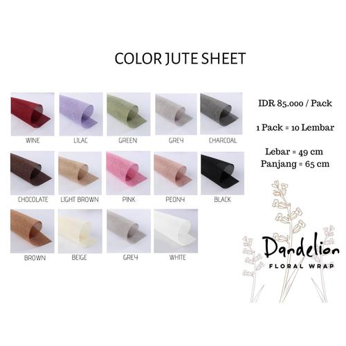 Jual KOREAN COLOR JUTE 1 LEMBAR KERTAS BUNGA - Wine - Jakarta Barat ...