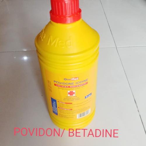 Jual POVIDON IODINE MEREK ONE MED 1 LITER/BETADINE OBAT LUKA ANTI ...