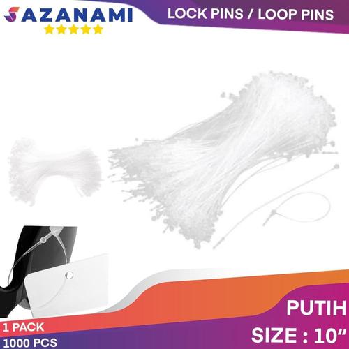 Jual X1000 Pcs LOCK PINS 10" INCH LOOP PINS TALI HANG TAG 10" INCH LOCK ...