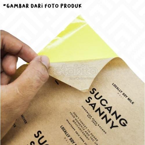 Jual Stiker/Sticker Kraft/Coklat A3 Plus Custom Bentuk Desain ...