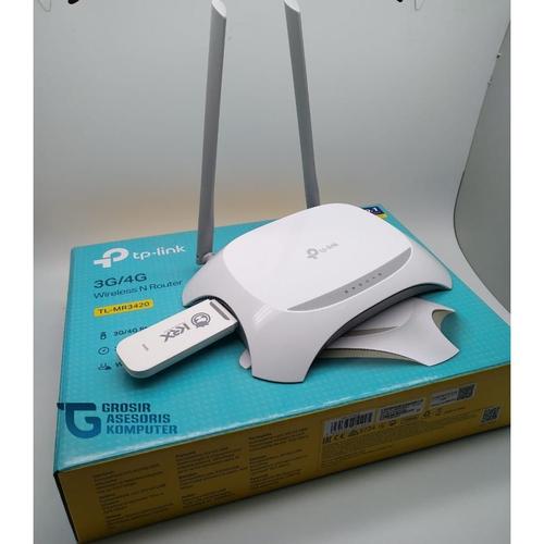 Jual Paket Router TP-LINK MR3420 + Modem 4G LTE KRX U300 Unlock All GSM ...