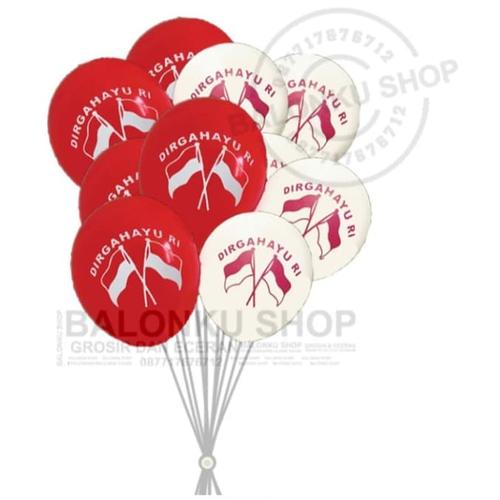 Jual Balon Merah Putih / Balon I Love Indonesia / Balon Dirgahayu ...