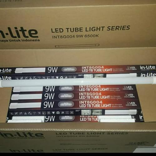 Jual LAMPU TL INLITE 9 WATT LED, 60 cm - PUTIH - T8 INLITE 9W - Kota ...