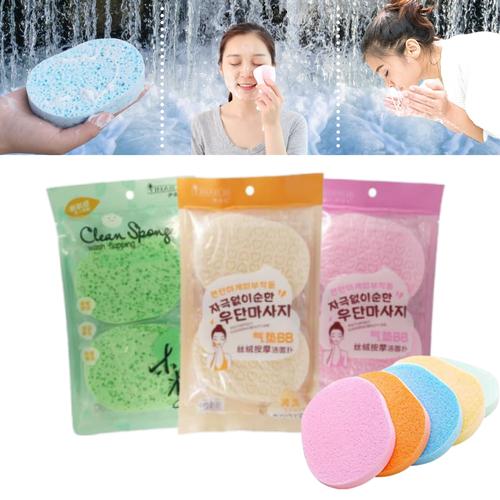 Jual Spons facial wajah (cleansing sponge) motif love warna pink isi 2 ...